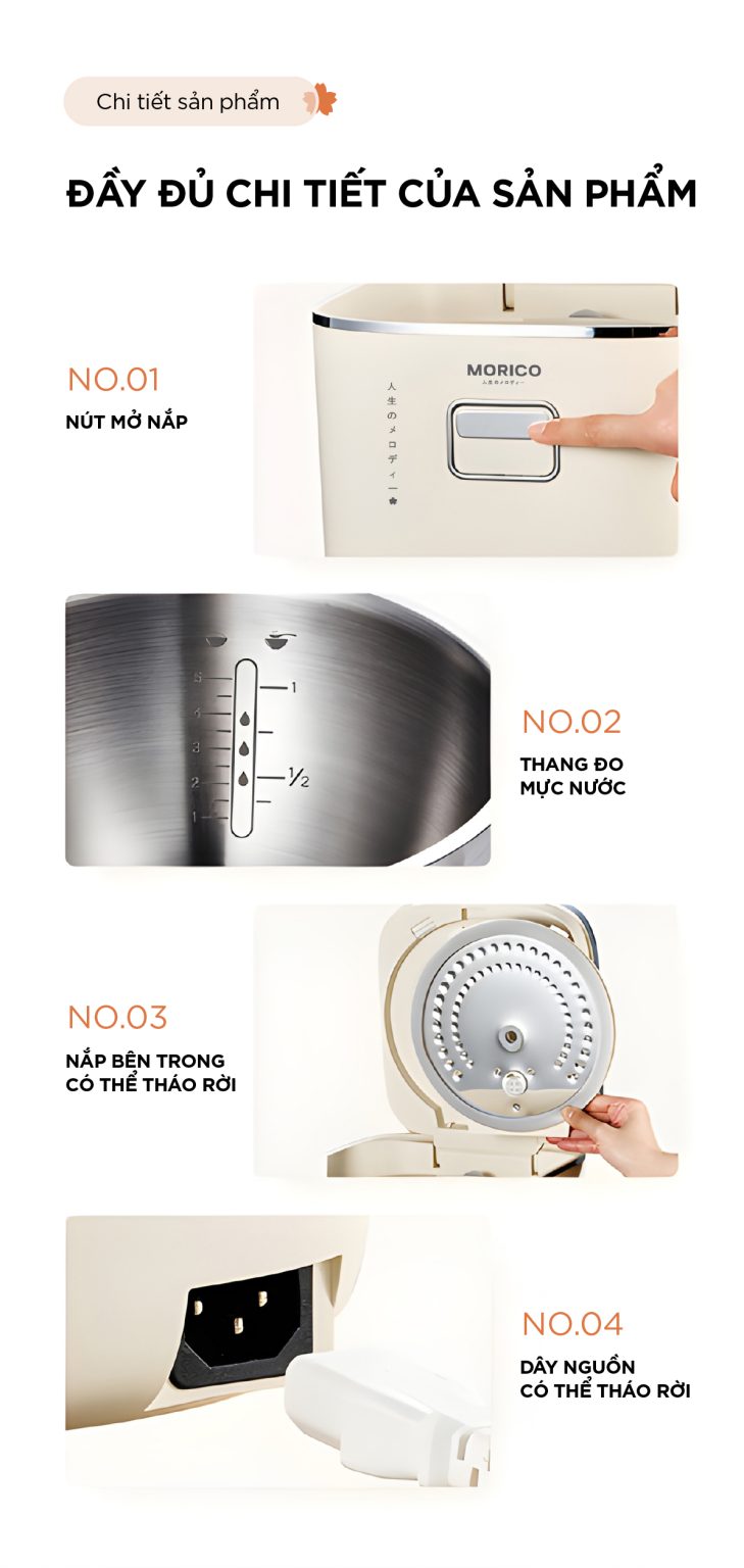 Nồi cơm ít đường MORICO MR600 - Morico Việt Nam