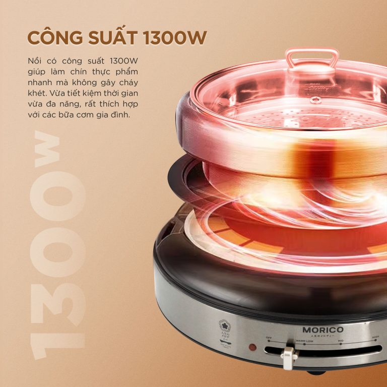 Nồi lẩu nướng hấp MORICO MH801 - Morico Việt Nam