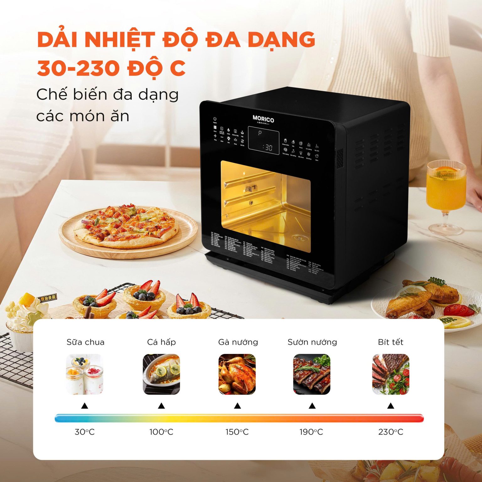 Nồi Chiên Hơi Nước Morico MA801 - Morico Việt Nam